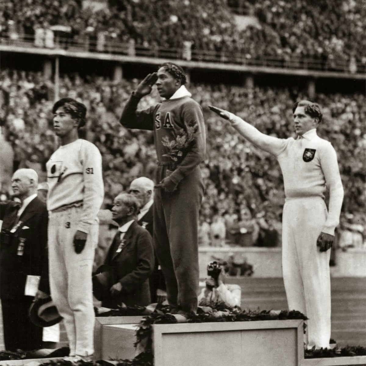 Jesse Owens 1936 Olympic Medals Ceremony | Unknown Photographer– GALLERY M